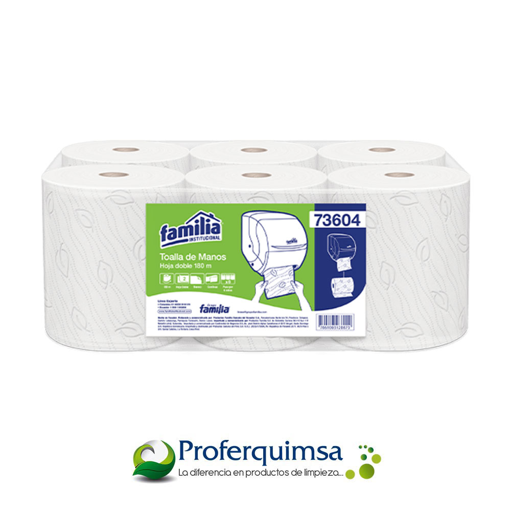 Toalla Familia de mano en rollo 180 mt / 76151 – Proferquimsa
